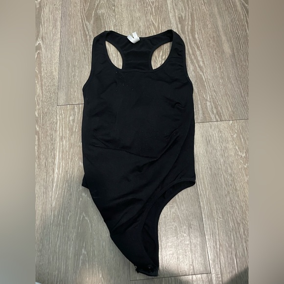 Tops | Ribbed Racerback Bodysuit | Poshmark